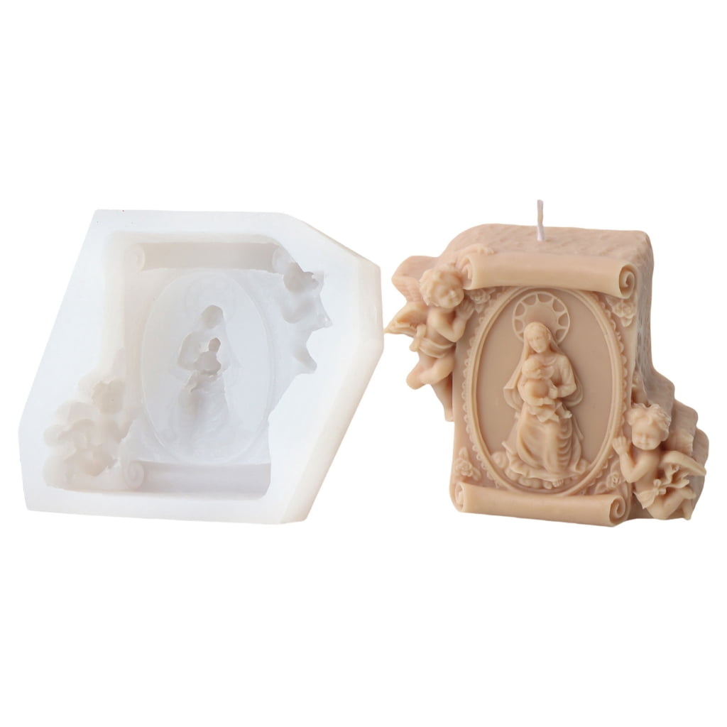 AOOOWER Elegant Silicone Soap Molds 3D Religious Series Silicone Candle ...