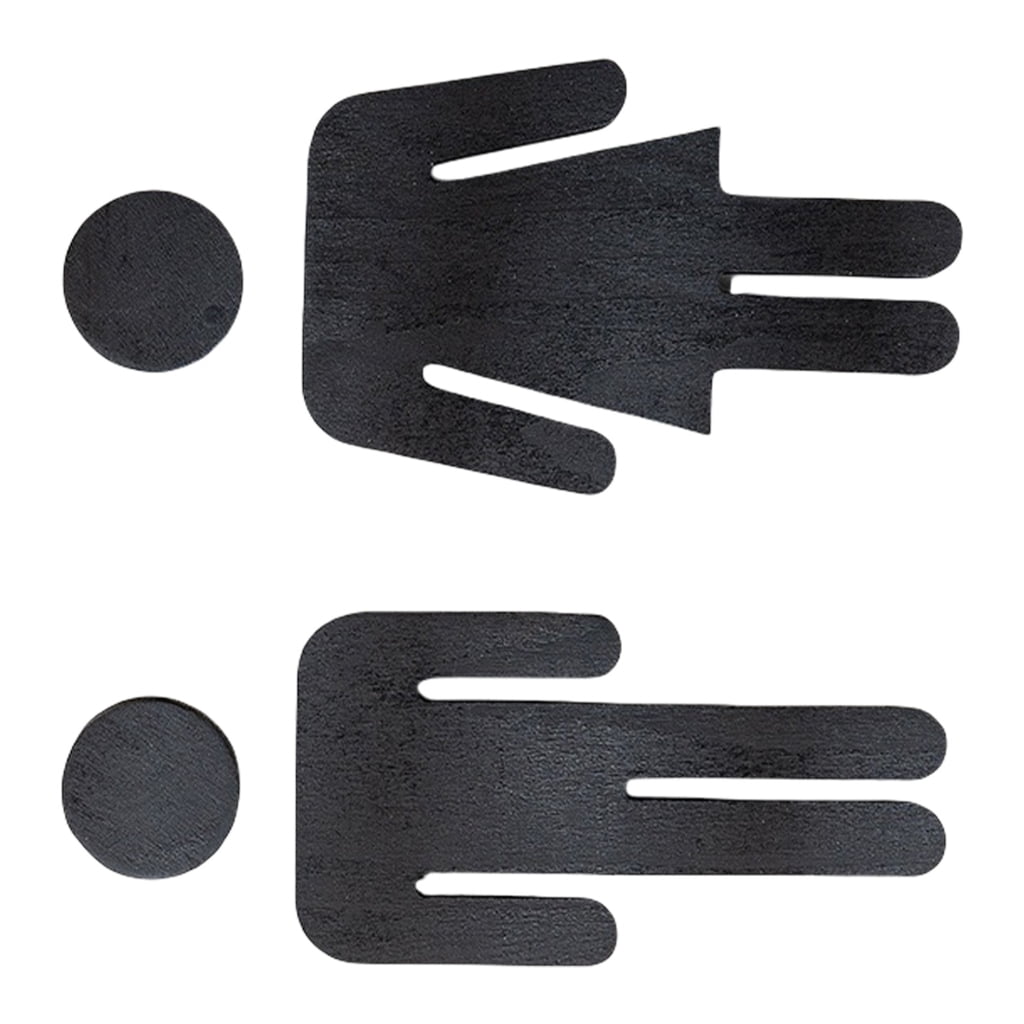 AOOOWER Elegant Wood Bathroom Door Plaques Bathroom Indicators Men and ...