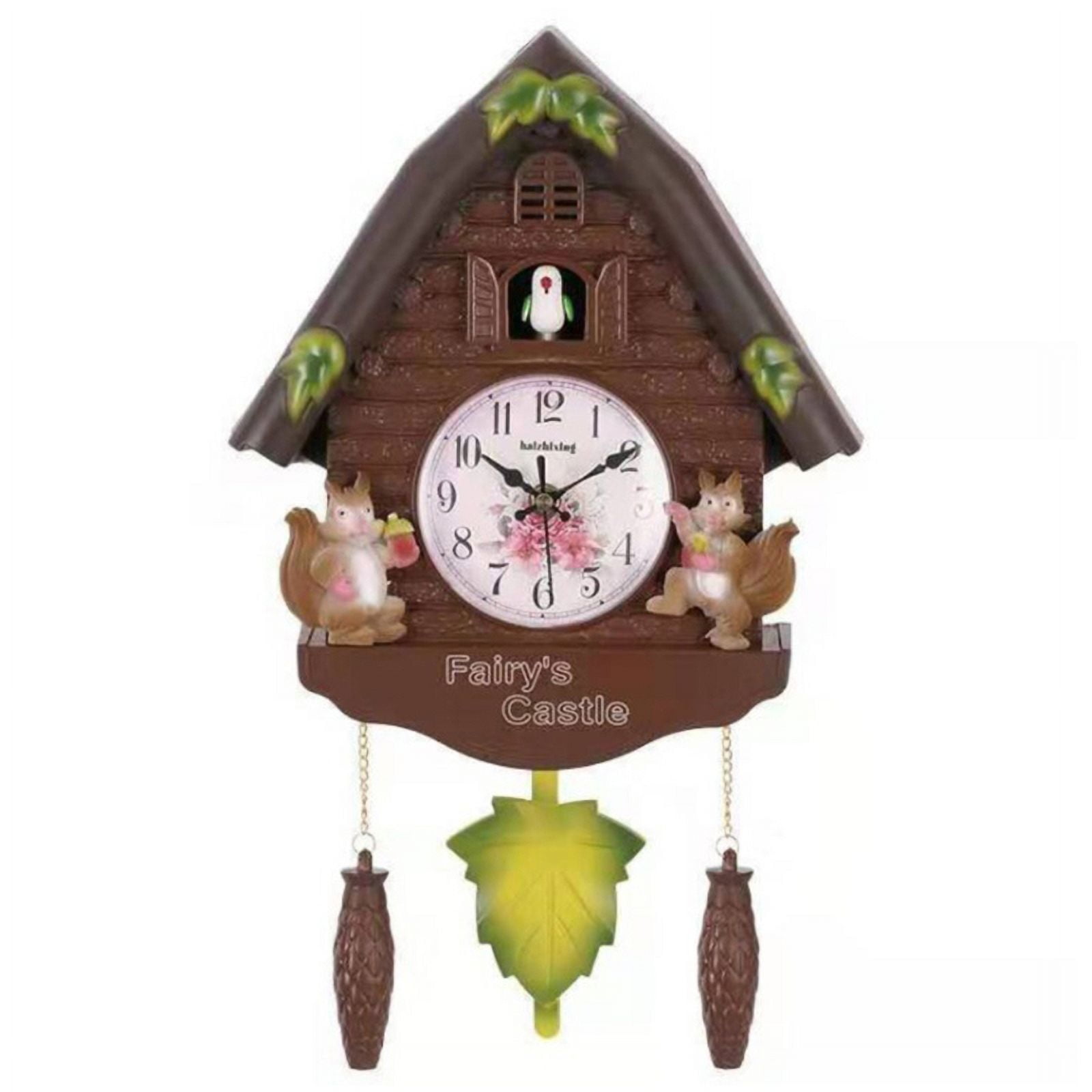 AOOOWER European Pastoral Style Resin Quartz Cuckoo Wall Clock Bird for ...