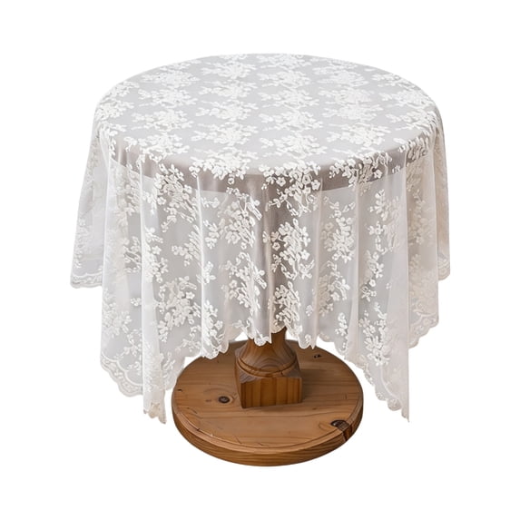 AOOOWER Floral Embroidered Tablecloth Sturdy Polyester Materials ...