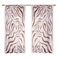 AOOOWER Floral Pattern Window Curtain Polyester Sheer Panel With Rod ...