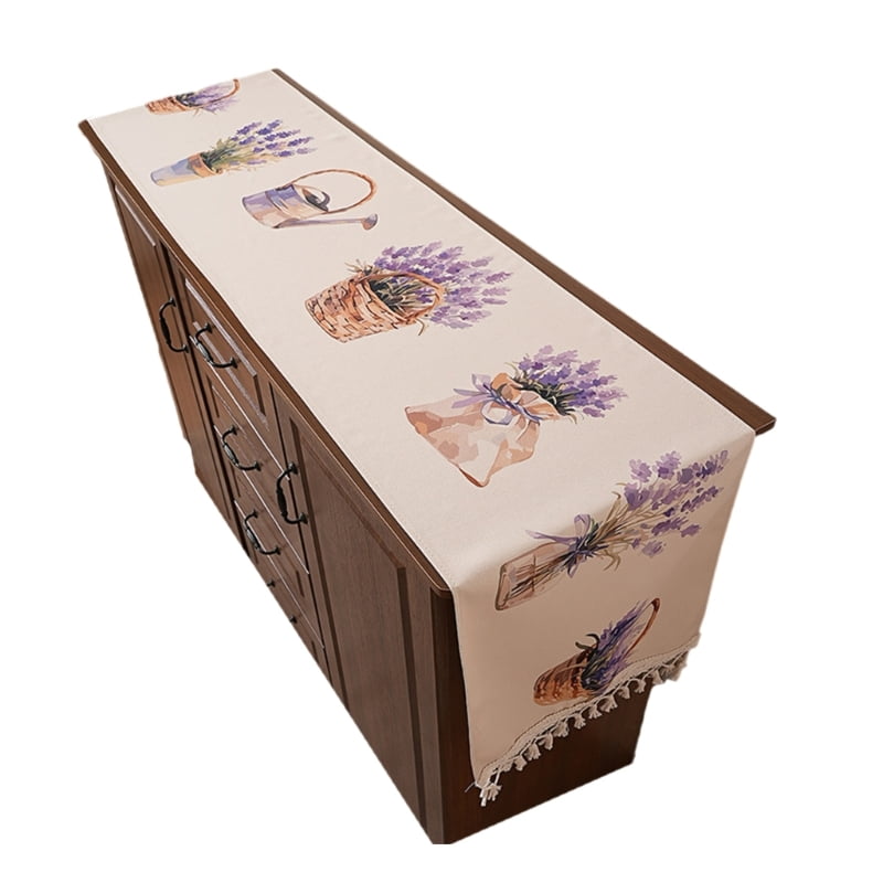 AOOOWER Florals Art Tablecloth Reusable Polyester Easy Cleaning Home ...