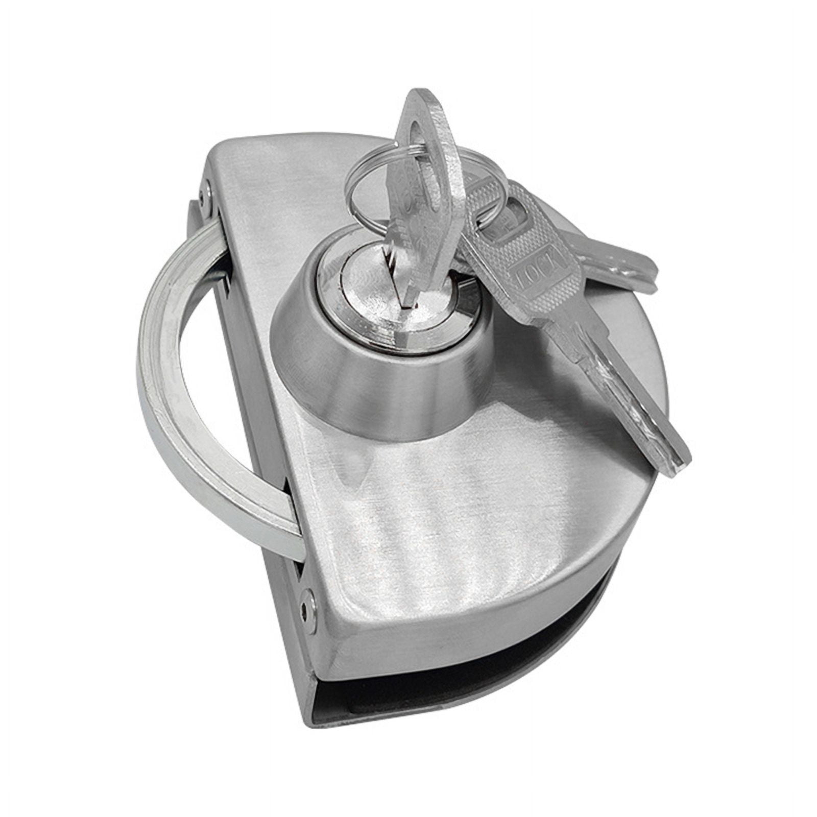 AOOOWER Frameless Glass Door Lock With for Key Sliding for Latch Hotel ...