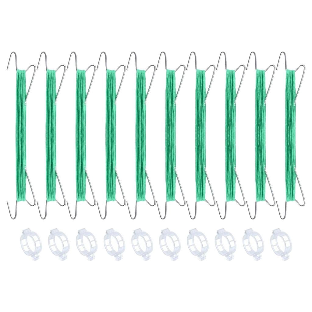 AOOOWER Garden Climbing Hooks 10Pcs With 10M Coiling Cord And Plant ...