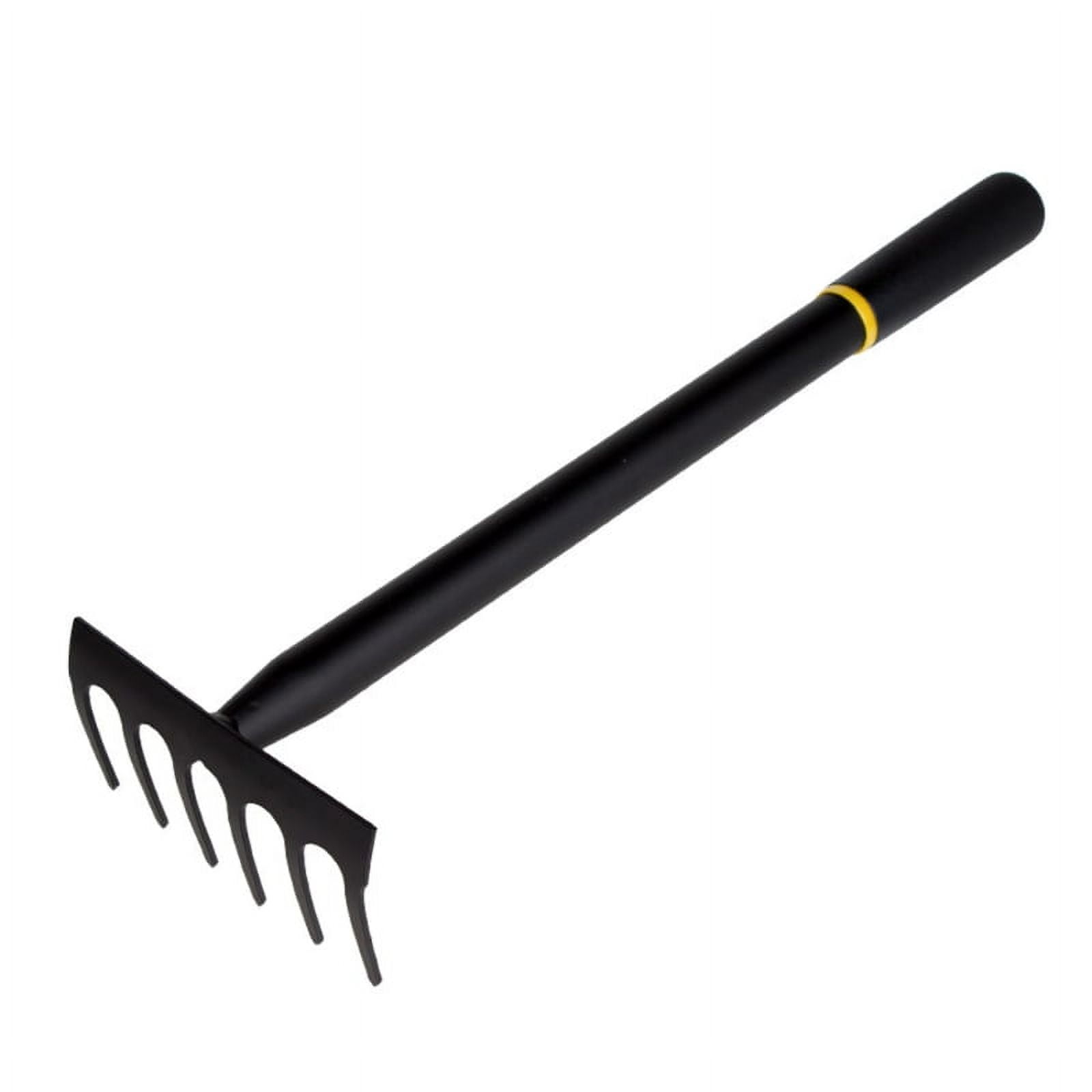 AOOOWER Garden Hand Rake - 6 Tines Metal Garden Cultivator Rake Small ...