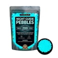AOOOWER Glowing In The Dark Pebbles For Garden Decoration Solar ...