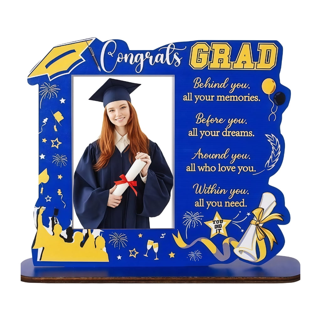 AOOOWER Graduate Keepsakes Picture Frame Wooden Photo Display Holder ...