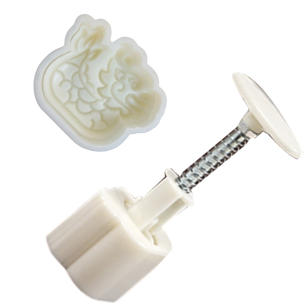 AOOOWER Hand Pressed Mooncakes Mold Cookie Stamp Dragon Boats Cake ...