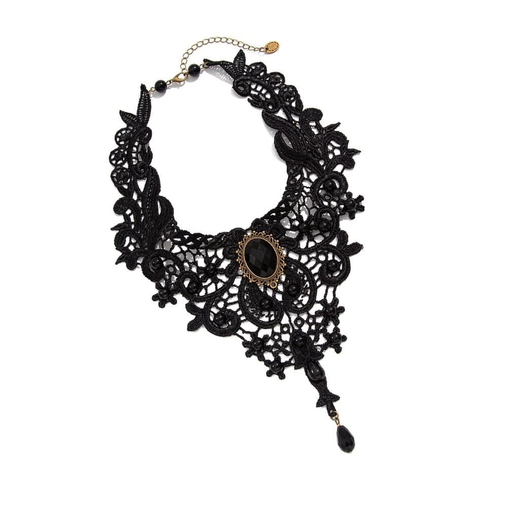 AOOOWER Handcrafted Gothic Lace Necklace Neck Chain Blood Drop Pendant ...