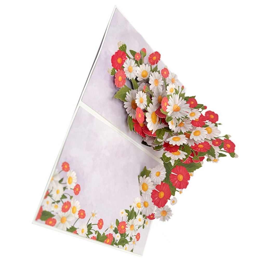 AOOOWER Handmade Invitation Card Mother's Day Greeting Card with Flower ...