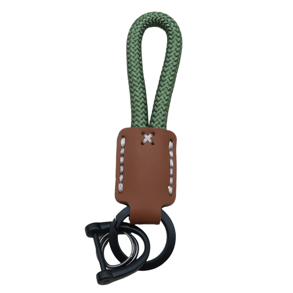 AOOOWER Handmade Leather Key Chain Ring for Men and Women Hand Rope ...