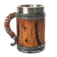 AOOOWER Handmade Wooden Beer Mug with Stainless Steel Liners Rustics ...