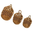 AOOOWER Handwoven Cotton Rope Fruit Basket Set Of 3 Nests Styles ...