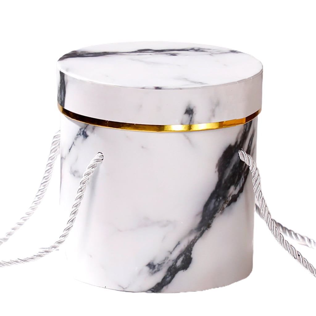 AOOOWER Hat Boxes Round Floral Boxes Flower Packaging Paper Bag Gift ...