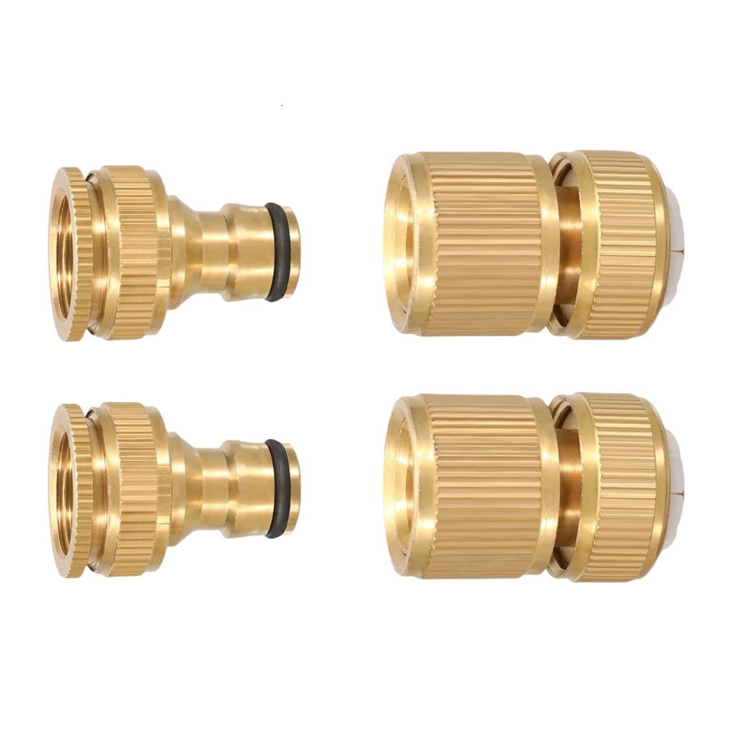 AOOOWER Heavy Duty Brass Quick Connection Couplings Connectors for ...