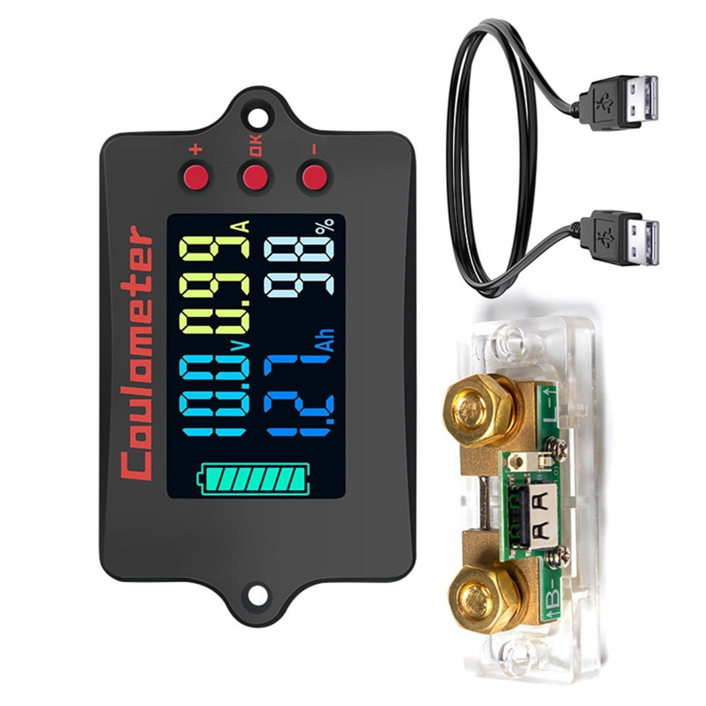 AOOOWER High Precised Battery Tester Coulomb Meter Sampler For 24V And ...
