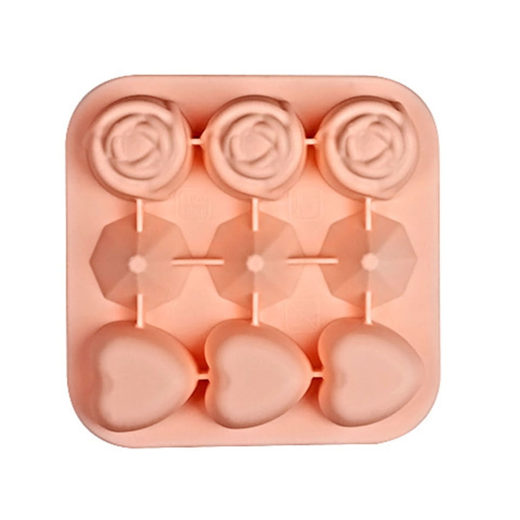 AOOOWER Ice Cube Mold Rose Heart Ice Cube Tray Flexible Silicone Ice ...