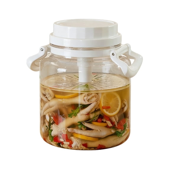 AOOOWER Large Pickle Jar With Handle Plastic Sealed Container For ...