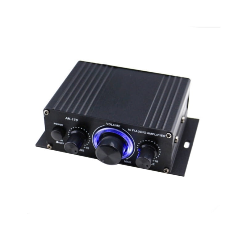 AOOOWER Lightweight Power Amplifier 12V Mini 20x20W HIFI Digital Stereo ...