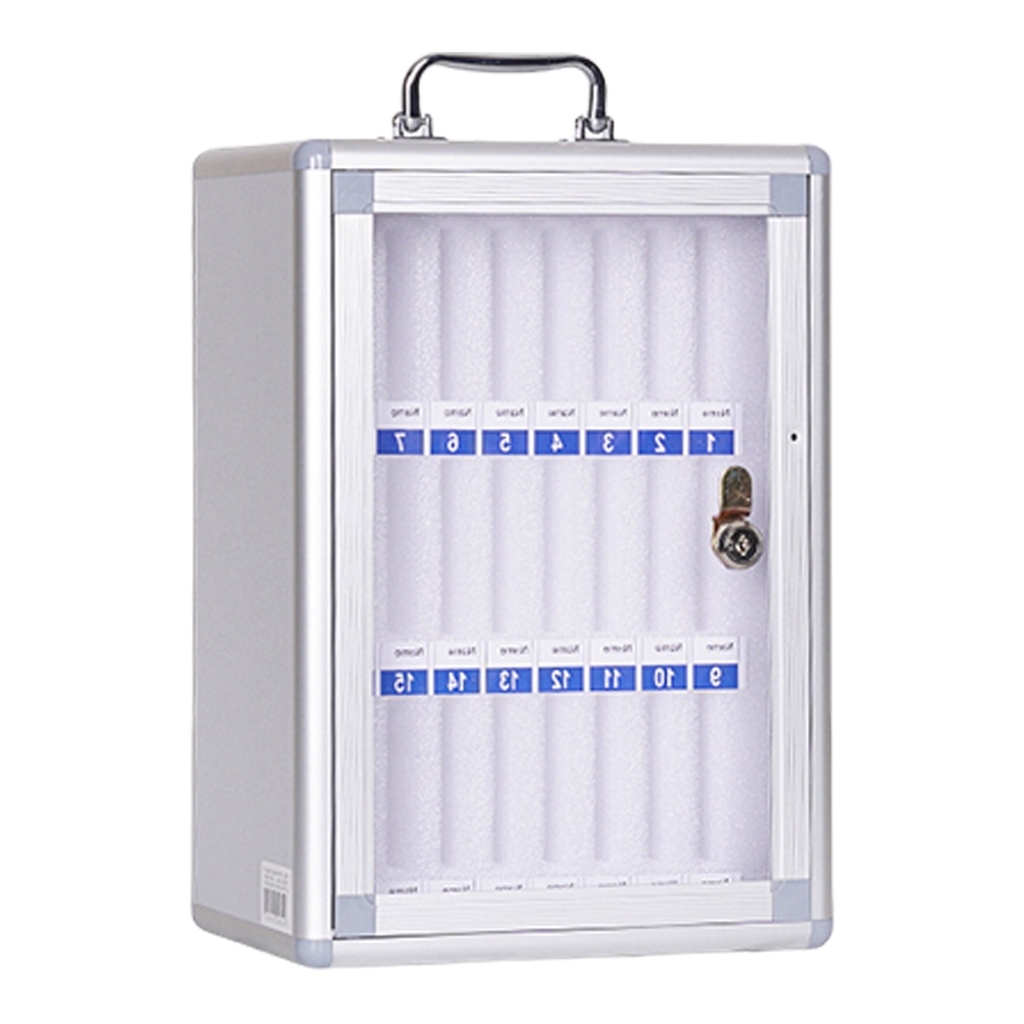 AOOOWER Lockable Clear Door Phone Storage Cabinet Wall Mounted Aluminum ...