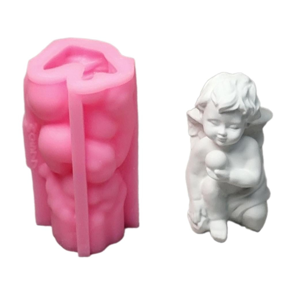 AOOOWER Lovely Kids Molds Kneeling Boy Silicone Moulds Castings Molds ...