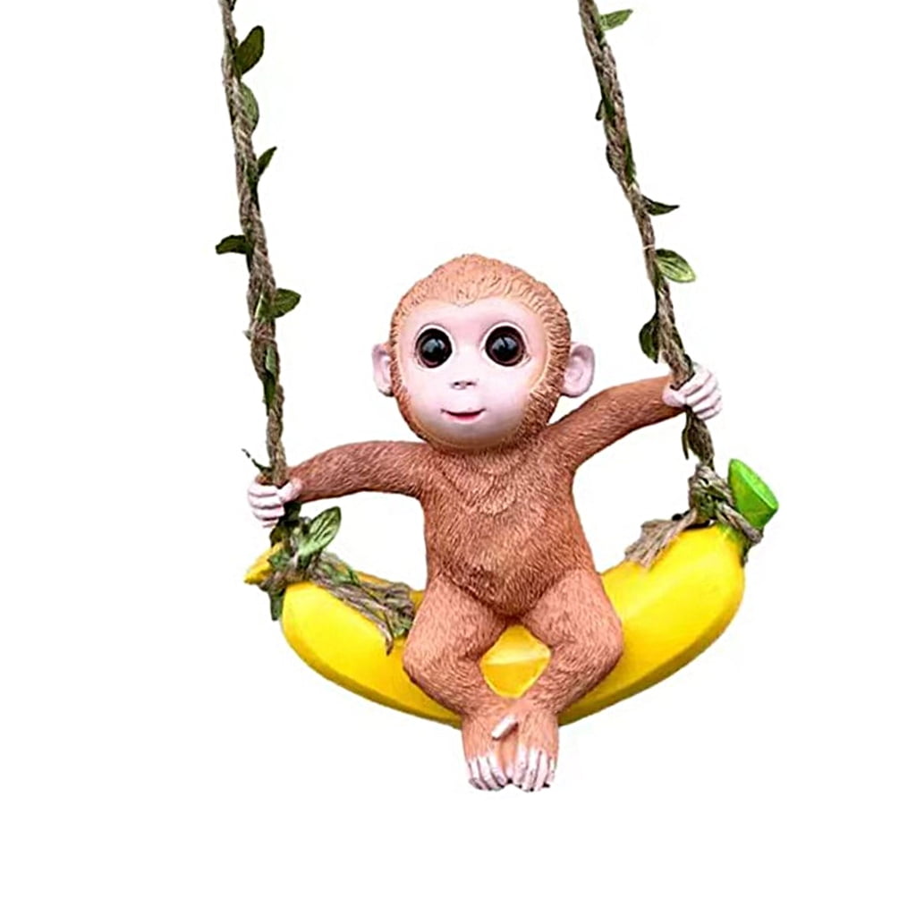 AOOOWER Loving Monkey Pots Adornment Resin Planter Pots Hangers for ...