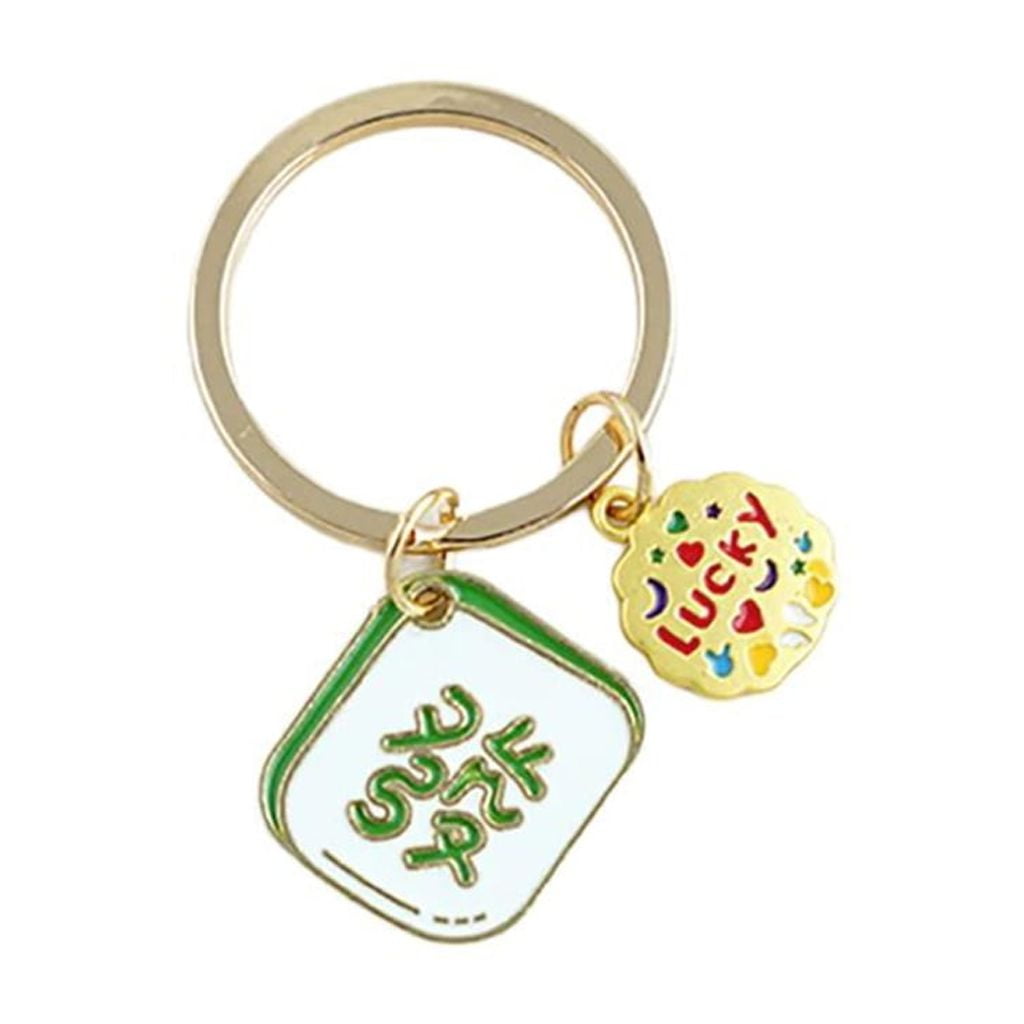 AOOOWER Luck Mahjong and Money Bag Keychain Pendant Elegant Hanging ...