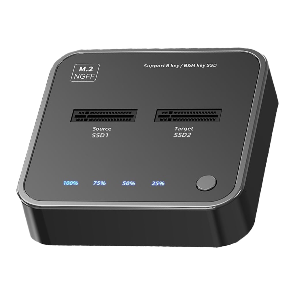 AOOOWER M.2 SSDs Enclosure with Offlines Clone Function, SATAs/PCIe Support, USB 3.1 Gens2 ...