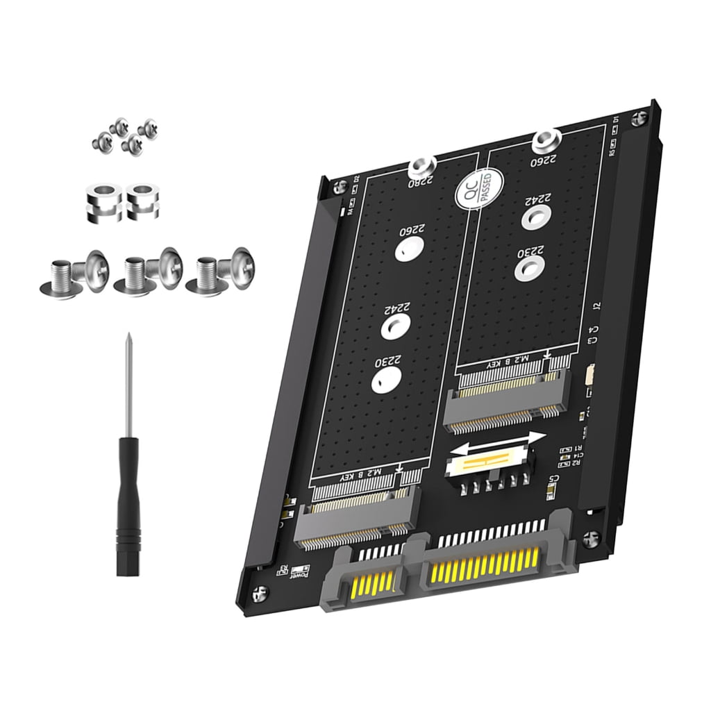 AOOOWER Metal Case Double B Key M.2 SSDs to 2.5inch SATA3.0 6Gbps ...