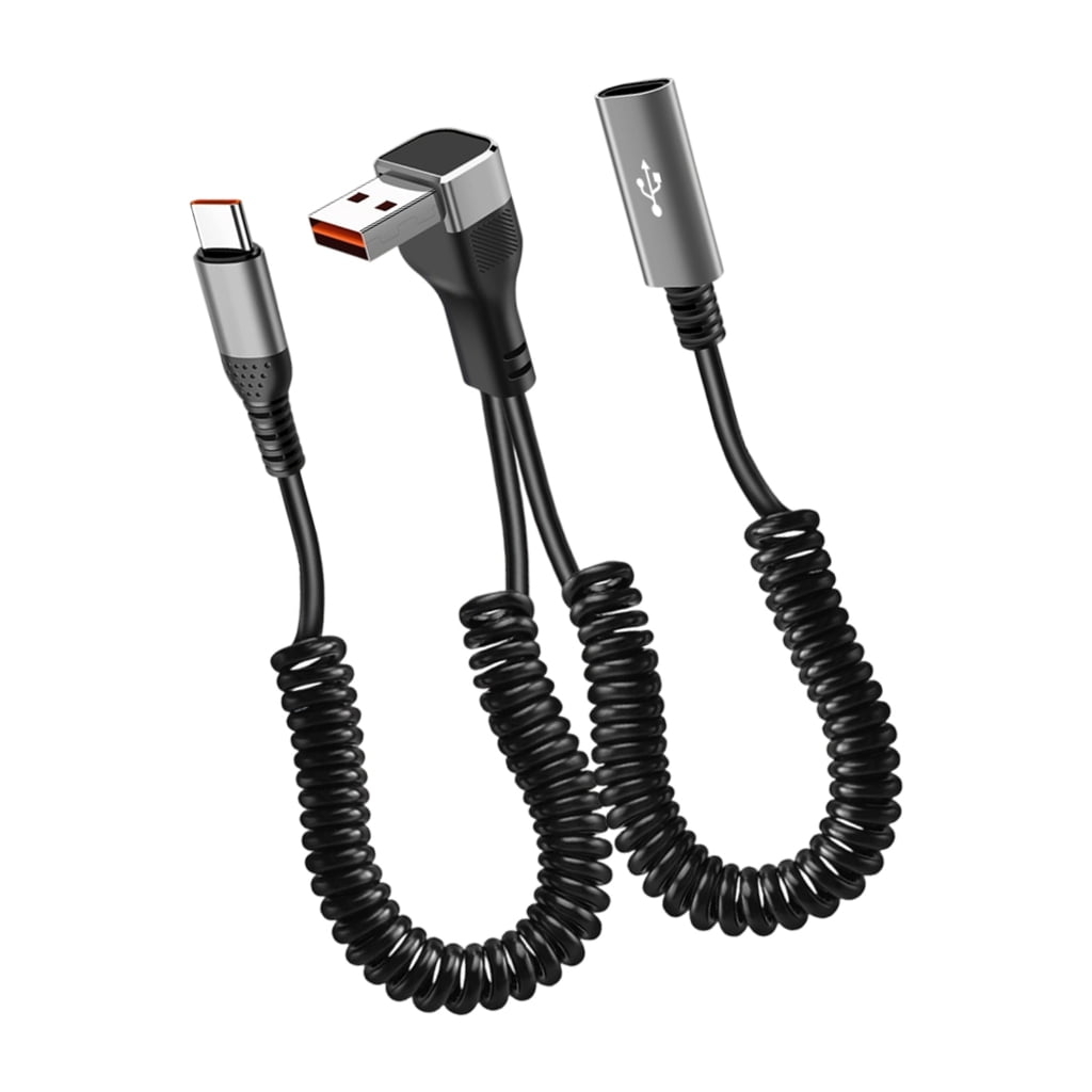 AOOOWER Metal Reinforced Split USB Cable with Separate Charging Data ...