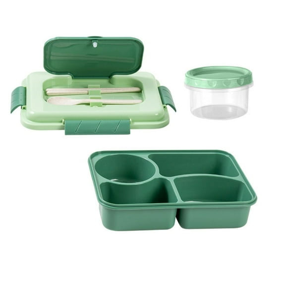 AOOOWER Microwave Safe Multi Compartment Lunch Box With Soup Container ...