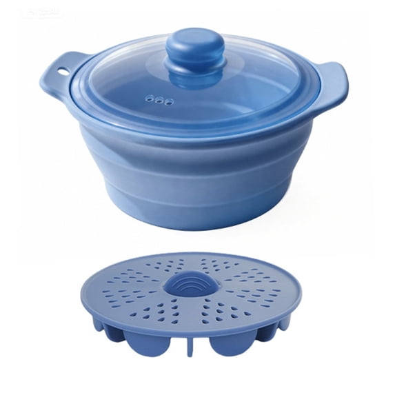 AOOOWER Microwave Safe Steaming Container With Ergonomic Handle & Lid ...