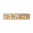 AOOOWER Minimalists Wood Grains Design Digital Alarm Clock With Clear ...