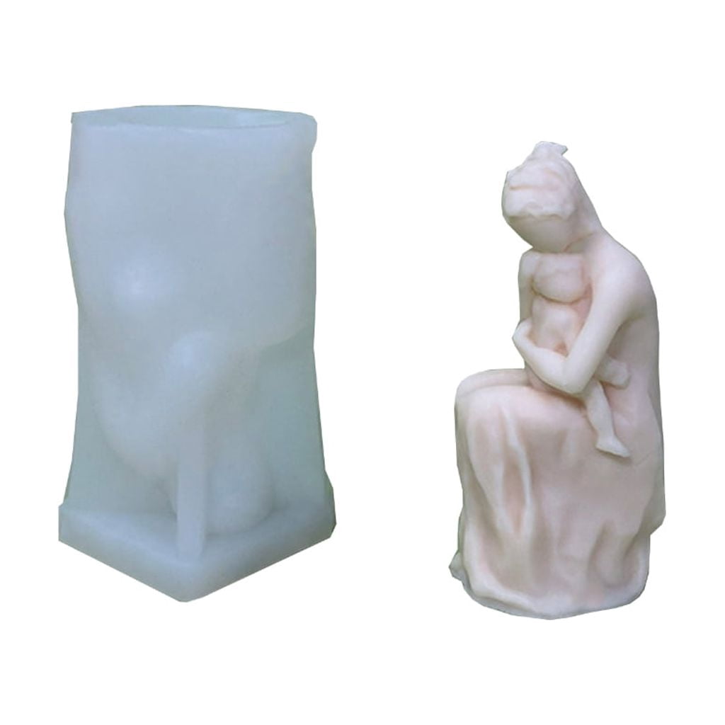 AOOOWER Mother Hug Kid Shape Silicone Craft Moulds Silicone Candle Mold ...