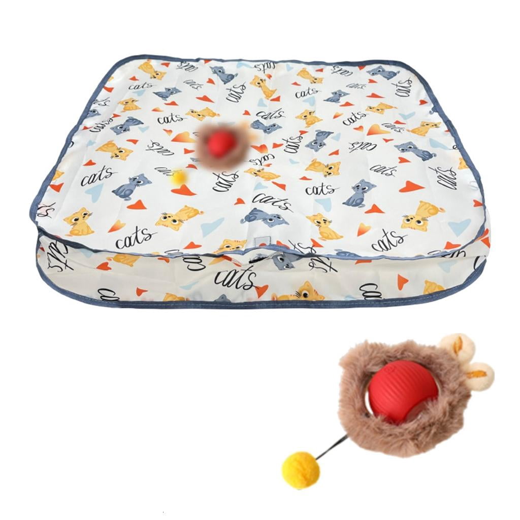AOOOWER Motion Activated Cats Toy Ball Interaction Play Mat Fast with ...
