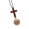 AOOOWER Natural Wood Crosses Car Rearview Mirror Hanging Ornament ...