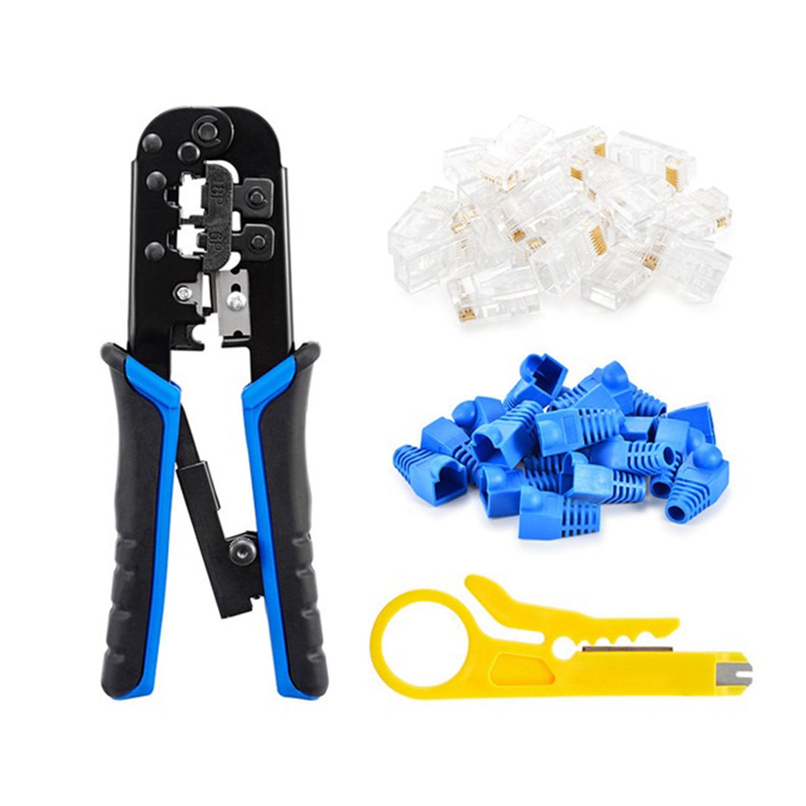 AOOOWER Network Lan Cable RJ45 Crimp Tool Pass Through Modulars CAT6 ...