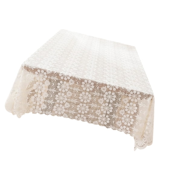 AOOOWER Nonslip Florals French Lace Tablecloth Polyester Fabric Easy ...