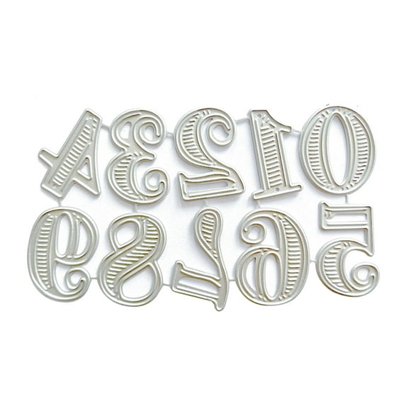 AOOOWER Numbers Embossing Cutting Dies Number Die Cuts for Birthday ...