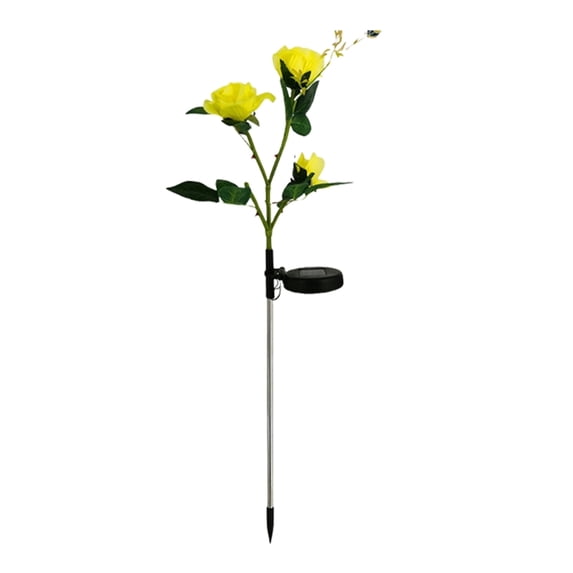 AOOOWER Outdoor Solar Lighting Ground Plug Light Rose Shape Carden ...