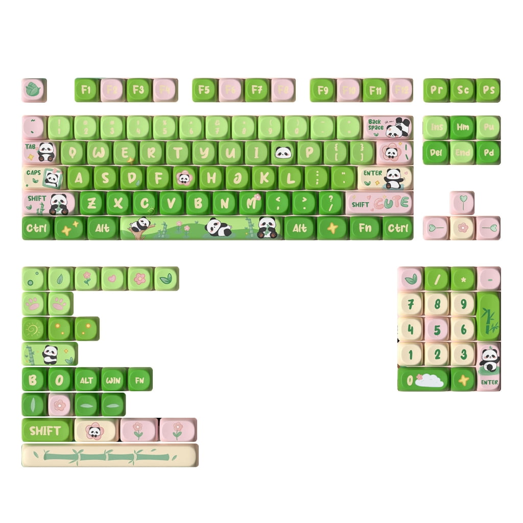 AOOOWER PBT Keycap Set 131Keys Candy Bear Theme MOA Height Keycaps For ...
