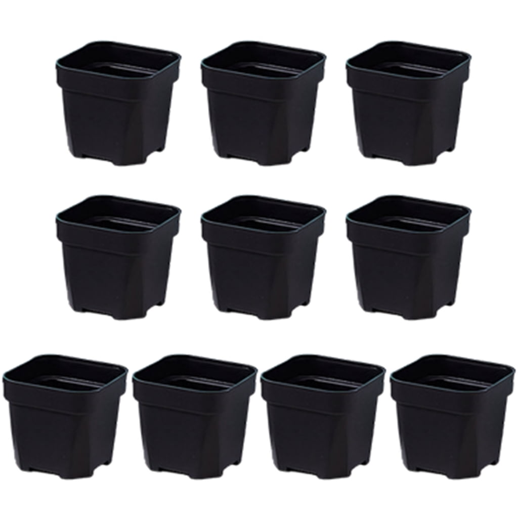 AOOOWER Pack Of 10 Piece Plastic Plant Pots For Succulents With ...