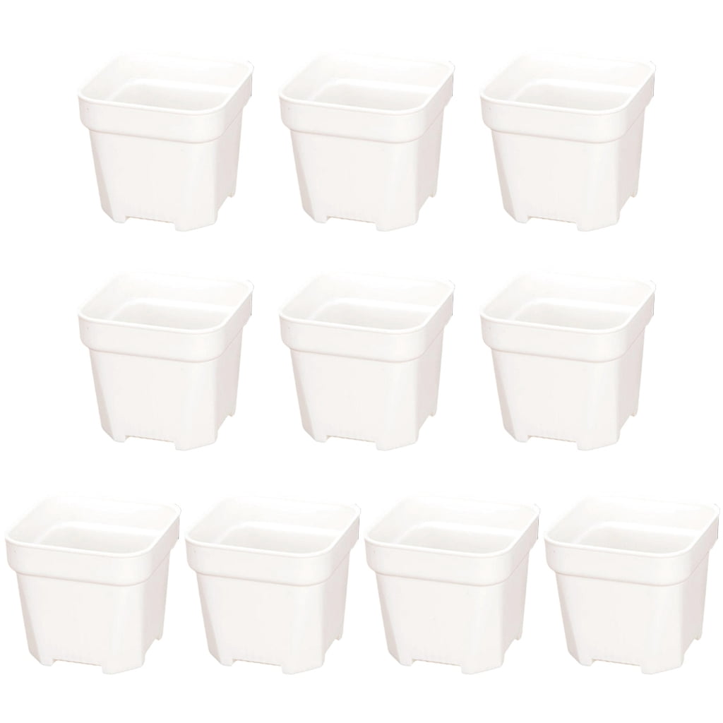 AOOOWER Pack Of 10 Piece Plastic Plant Pots For Succulents With ...