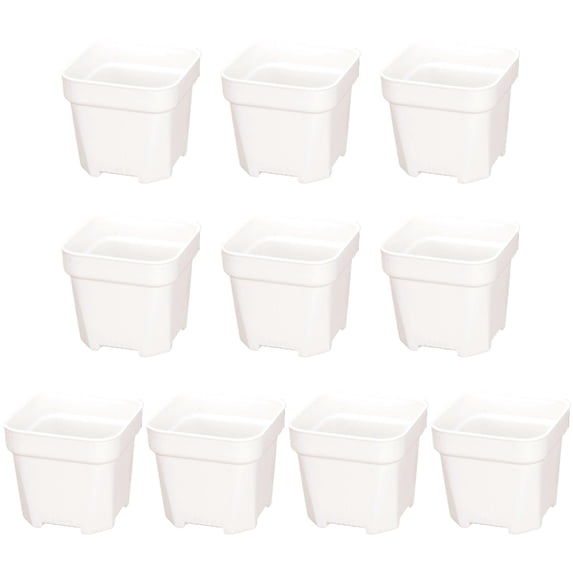 AOOOWER Pack Of 10 Piece Plastic Plant Pots For Succulents With ...