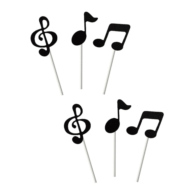 AOOOWER Pack of 1 Music Note Cake Toppers Colorful Decoration for ...