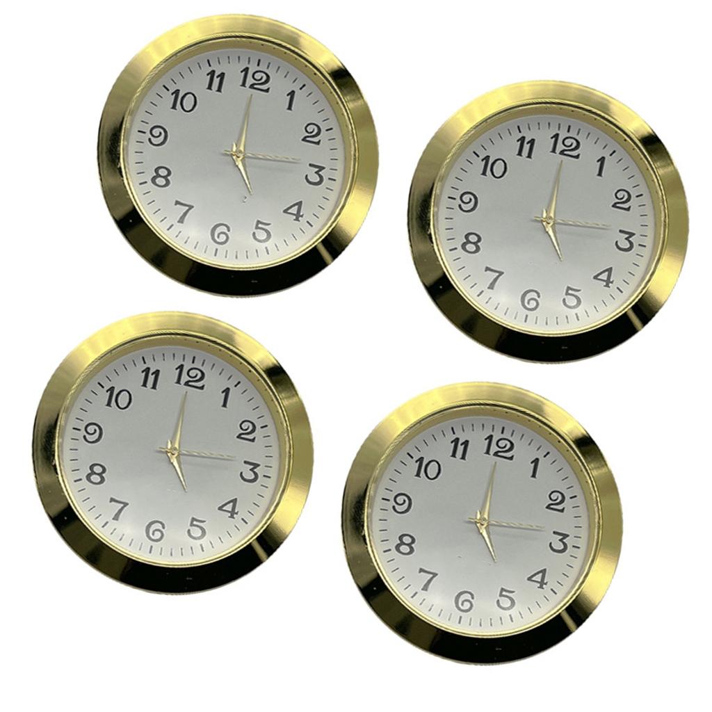AOOOWER Pack of 4 55mm Quartzs Clock Component Insert with Arabic and ...