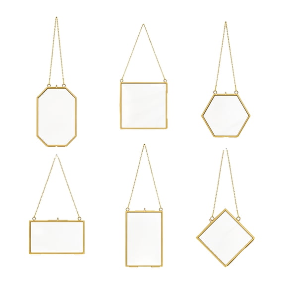AOOOWER Pack of 6 Glass Front Metal Photo Frame Modern Metallic ...