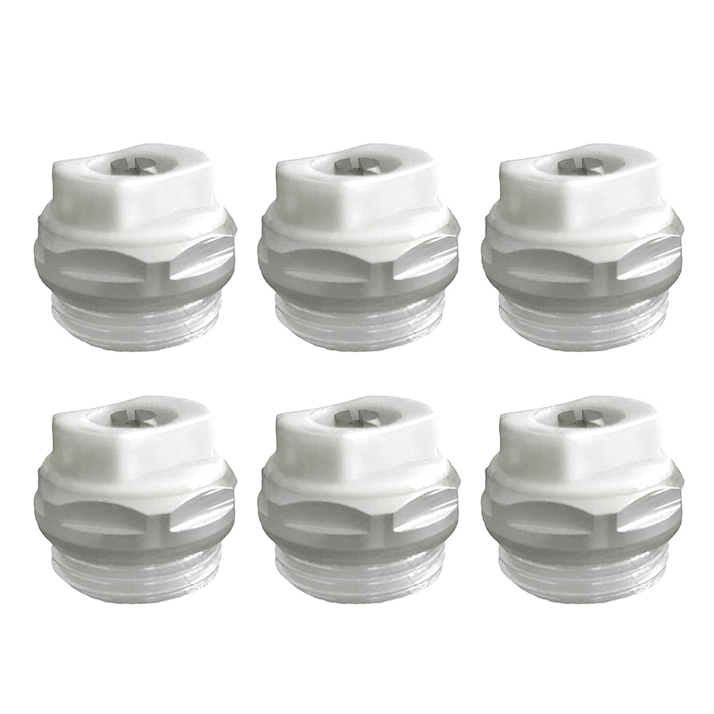 AOOOWER Pack of 6 Steel Radiator Bleed Valves 1/2 Inch Air Vent Valves ...
