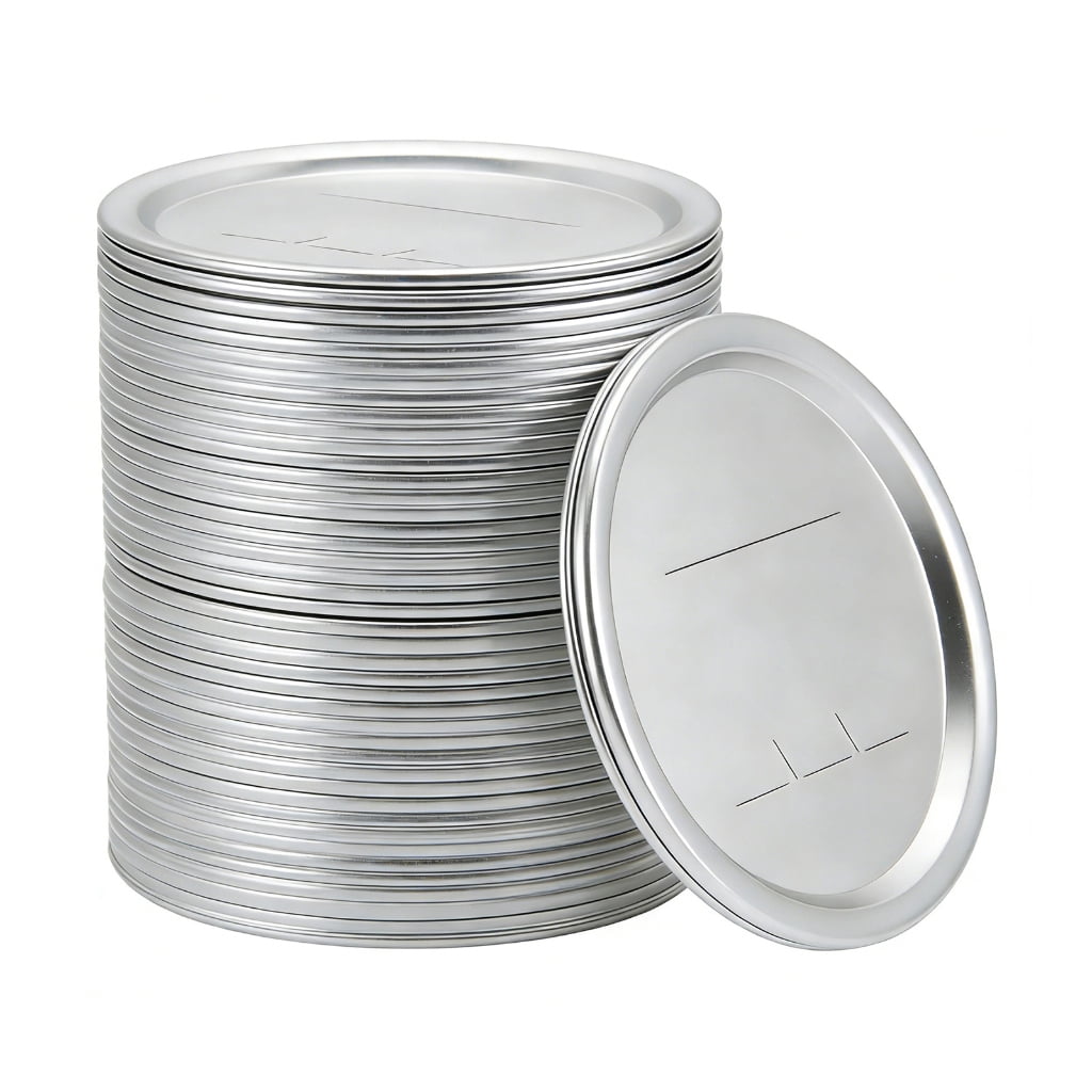 AOOOWER Pack of 60 Mason Jar Lids with Writeable Surfaces for Dates ...
