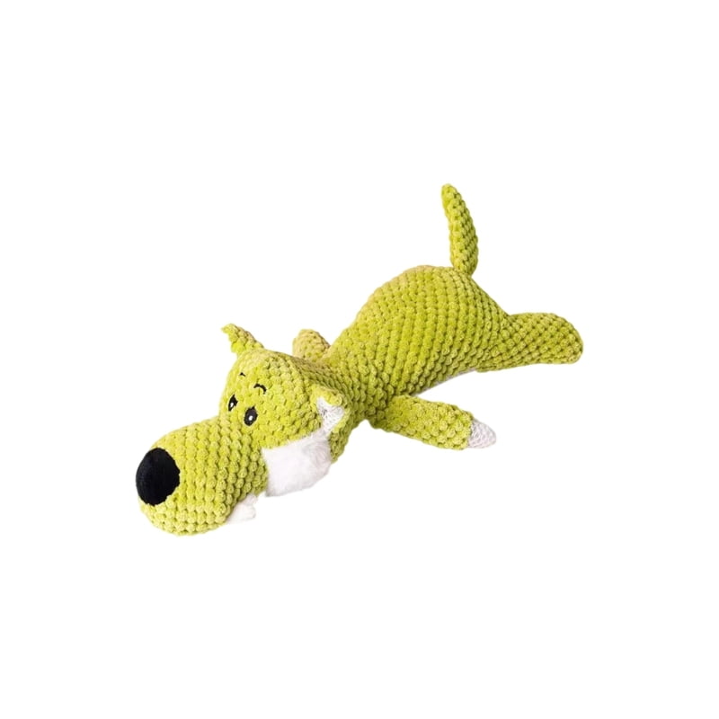 AOOOWER Pet Dog Toy Teething Toy Wolf with Sound Teeth Cleaning Plush ...